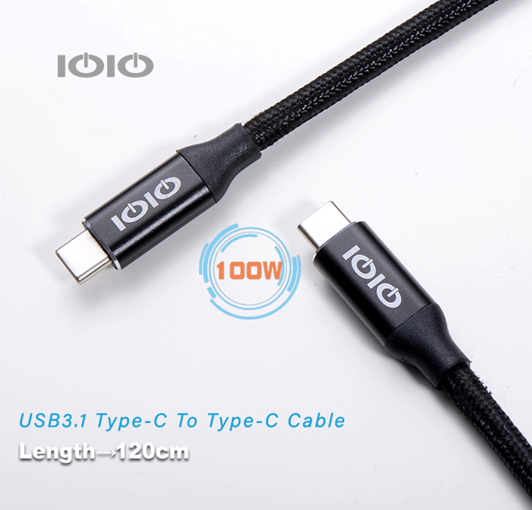 【IOIO】USB 3.1 Type C To Type C傳輸充電線1.2米-DU09 - Hami Point品牌館