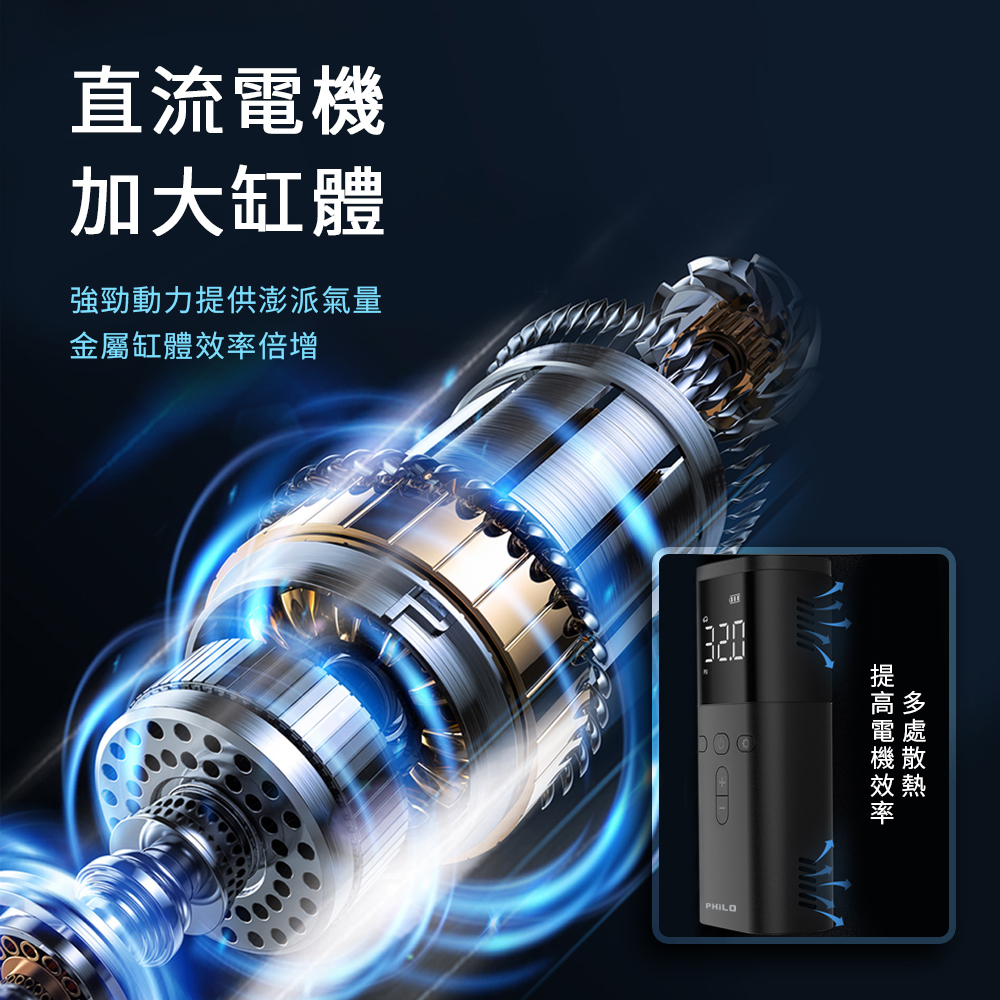 philo打氣王疾速無線電動打氣機TP20 - Hami Point品牌館