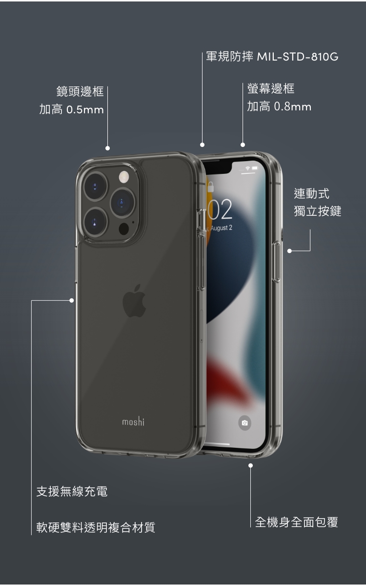 moshi iGlaze XT 超薄透亮保護殼iPhone 13 Pro / 透明 - Hami品牌館