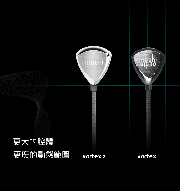 moshi Vortex 2 漩音入耳式耳機銀 - Hami Point品牌館
