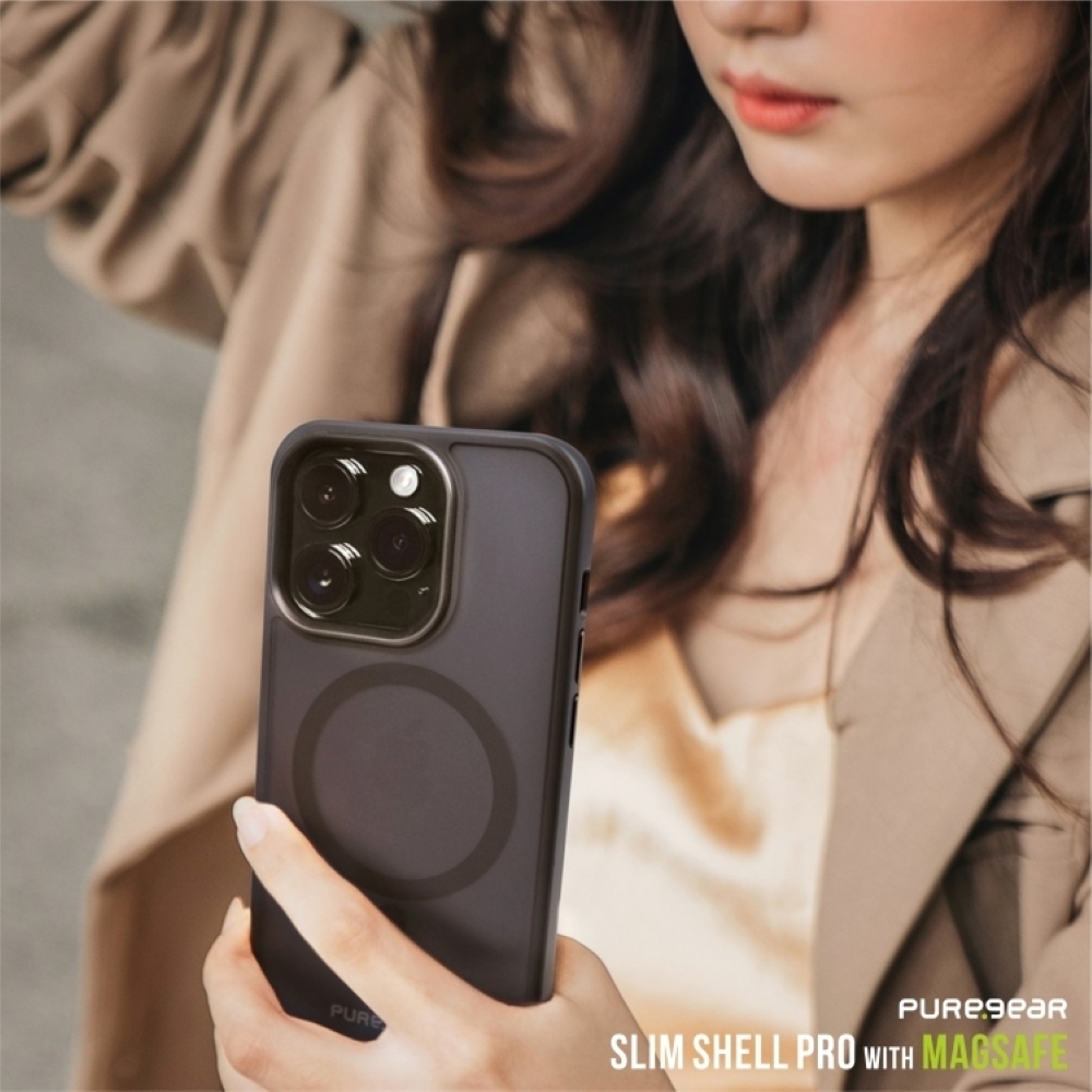 PureGear普格爾 iPhone 15 Plus 磁吸輕薄保護殼 支援MagSafe(霧黑) - Hami Point品牌館