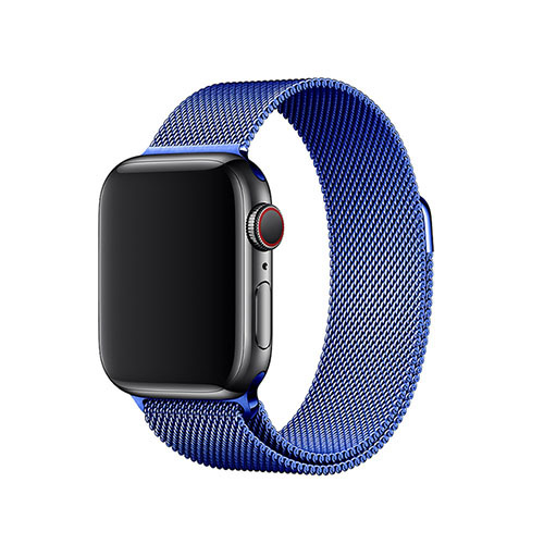 Apple Watch42/44/45/49mm 錶帶(磁吸金屬)-藍色 - Hami Point品牌館
